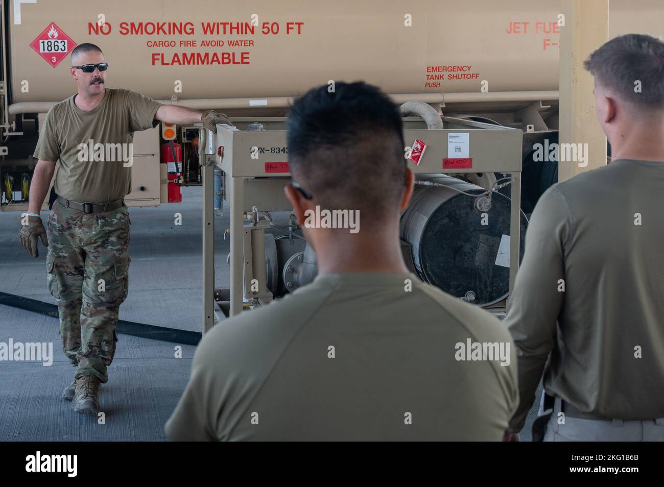 U.S. Air Force Tech. Sgt. Timothy Campbell, the non commissioned officer in charge of the fuels ...