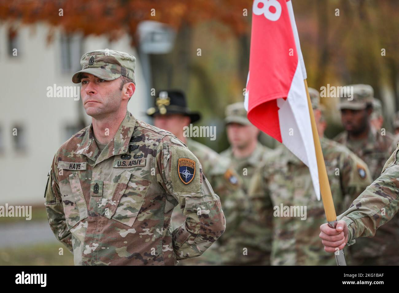 U.S. Army 1st Sgt. Joseph B. Hays, first sergeant of Headquarters and ...