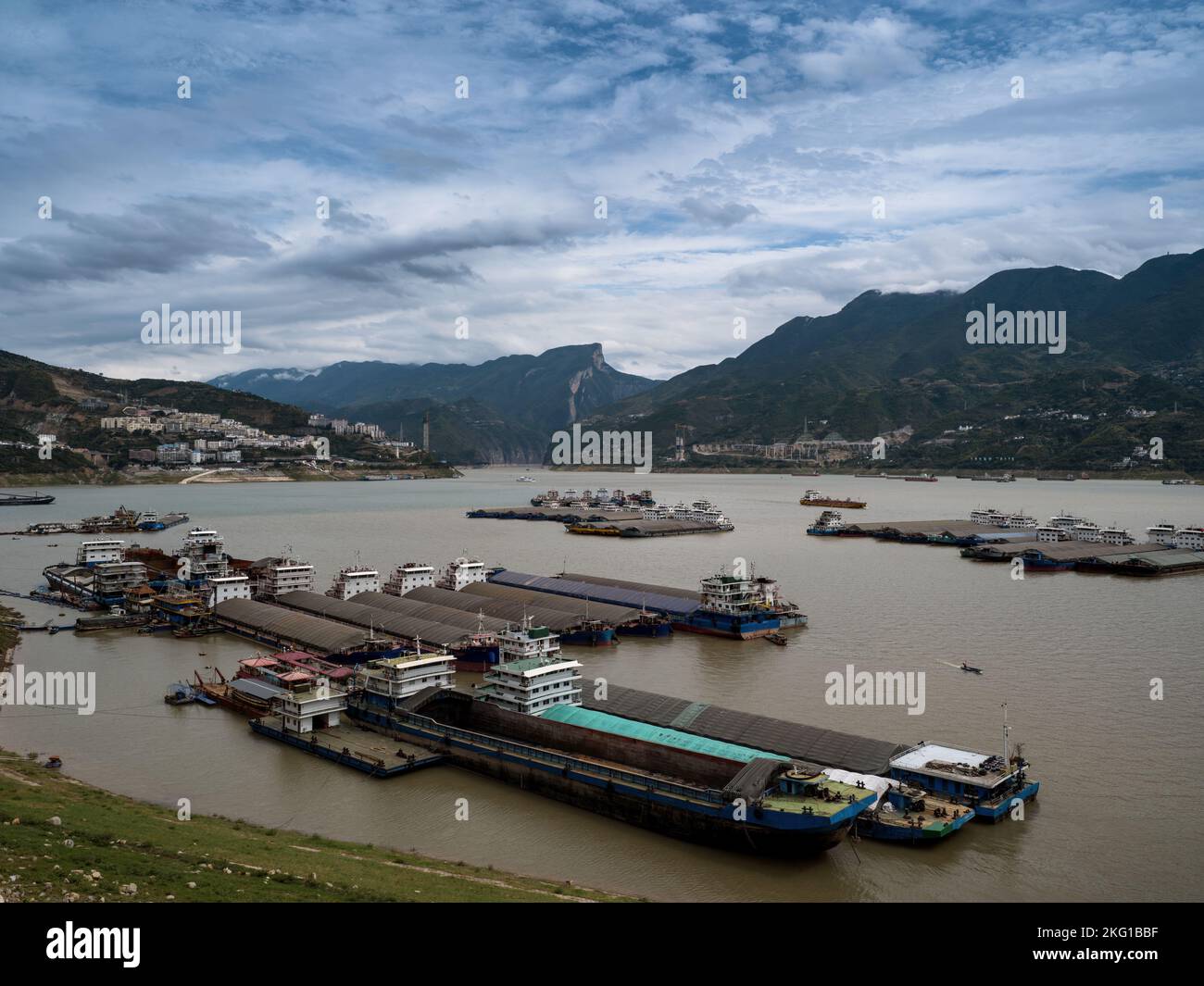 Aerial photos show the beautiful scenery of the Wu Gorge along the ...