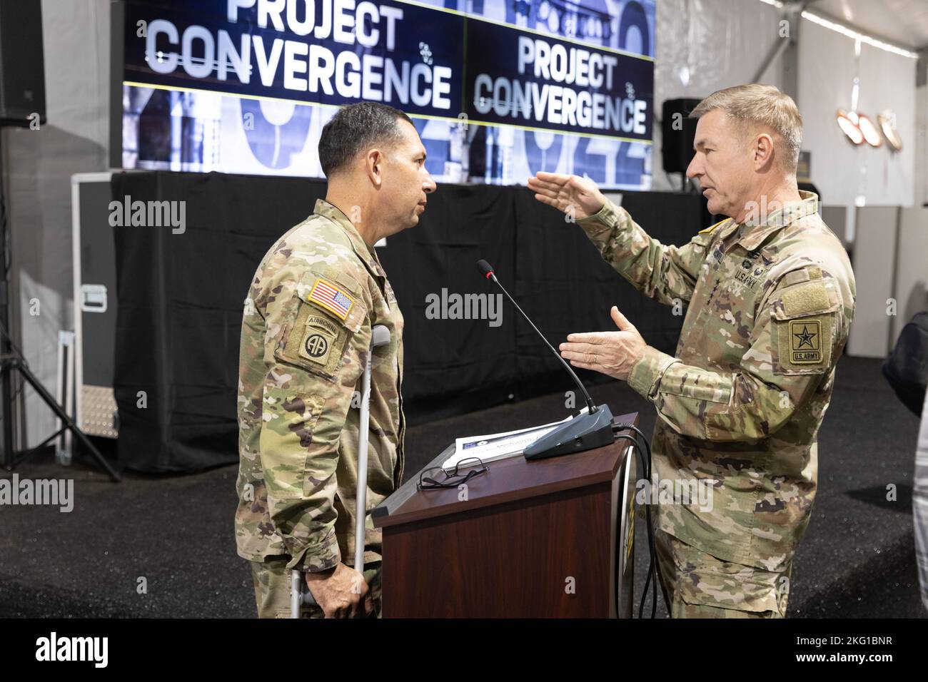 Gen. James C. McConville, chief of staff of the Army, takes a moment to ...