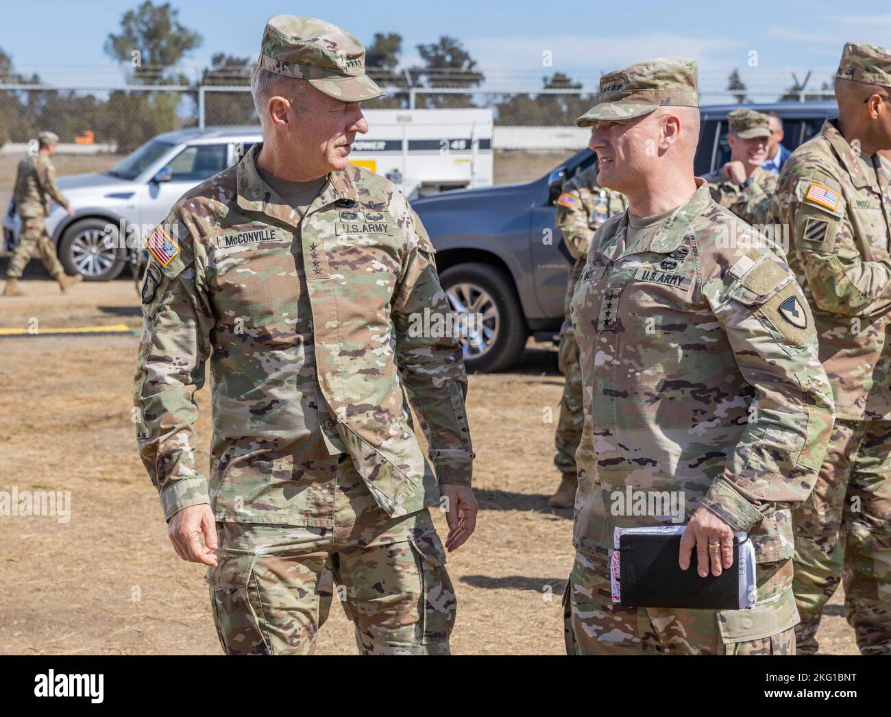 Gen. James C. McConville, chief of staff of the Army, and Gen. Edward ...