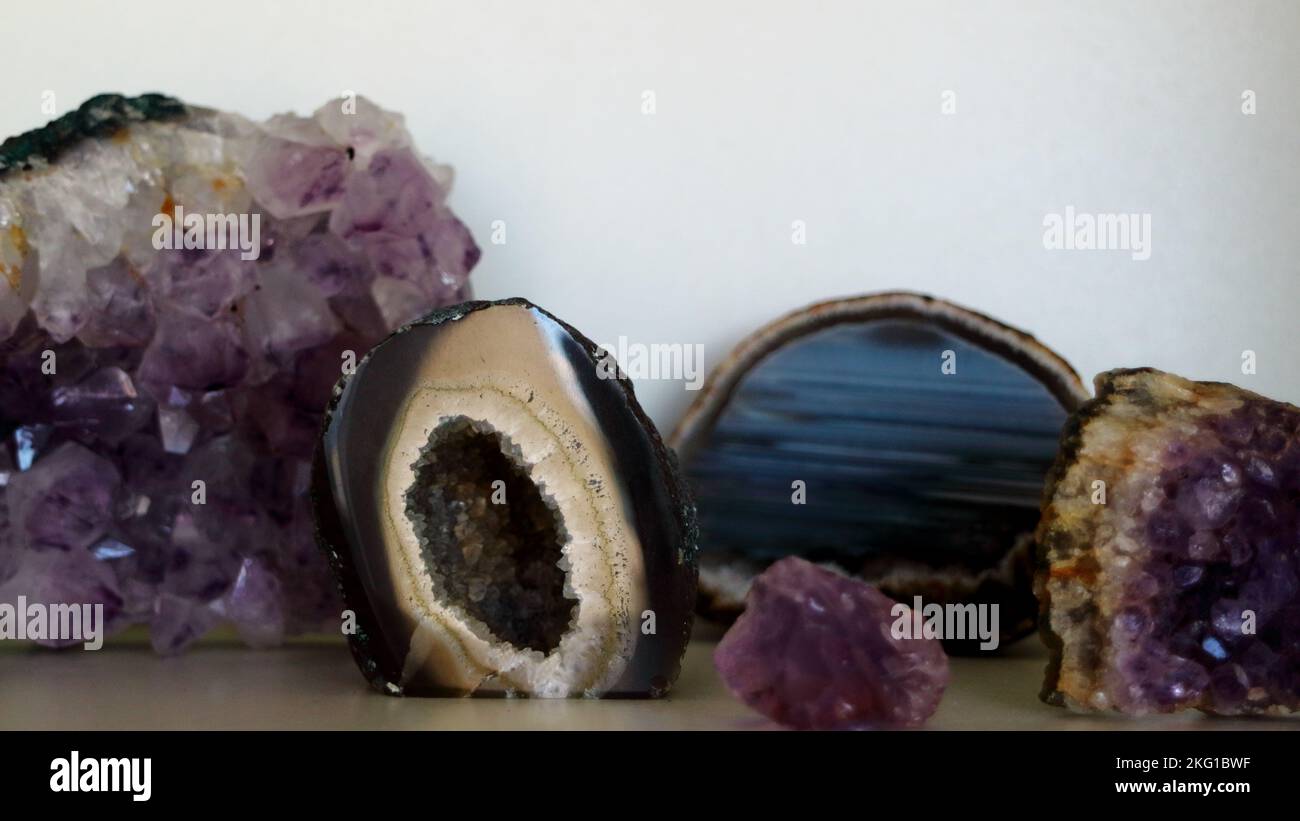 Collection of different colorful gemstones Stock Photo - Alamy