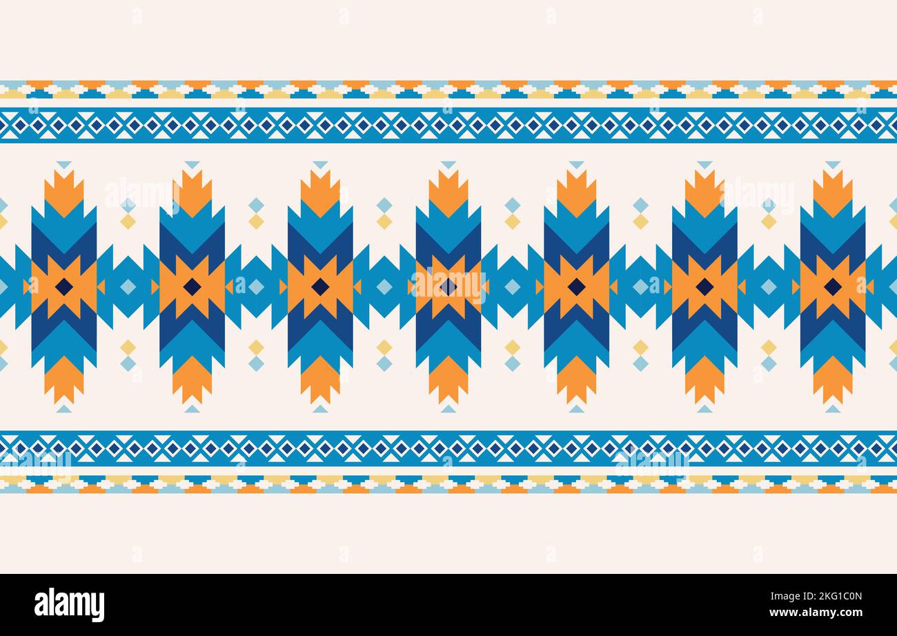 Vector seamless decorative ethnic pattern colorful geometric.American ...