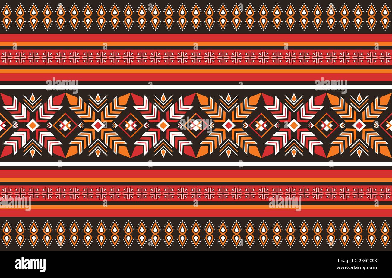 Vector seamless decorative ethnic pattern colorful geometric.American ...