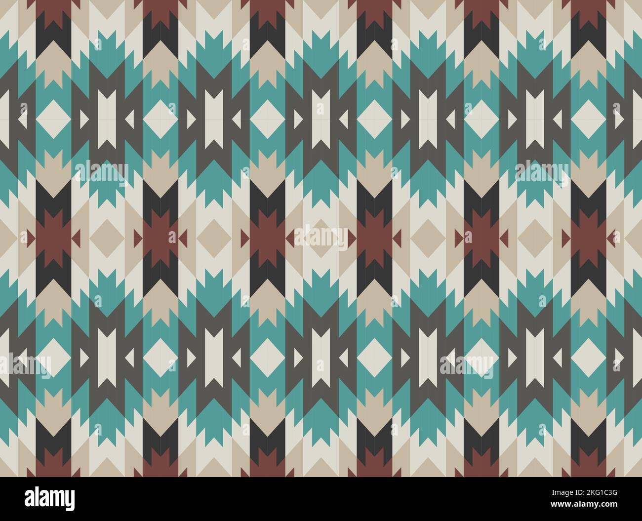 Vector seamless decorative ethnic pattern colorful geometric.American ...