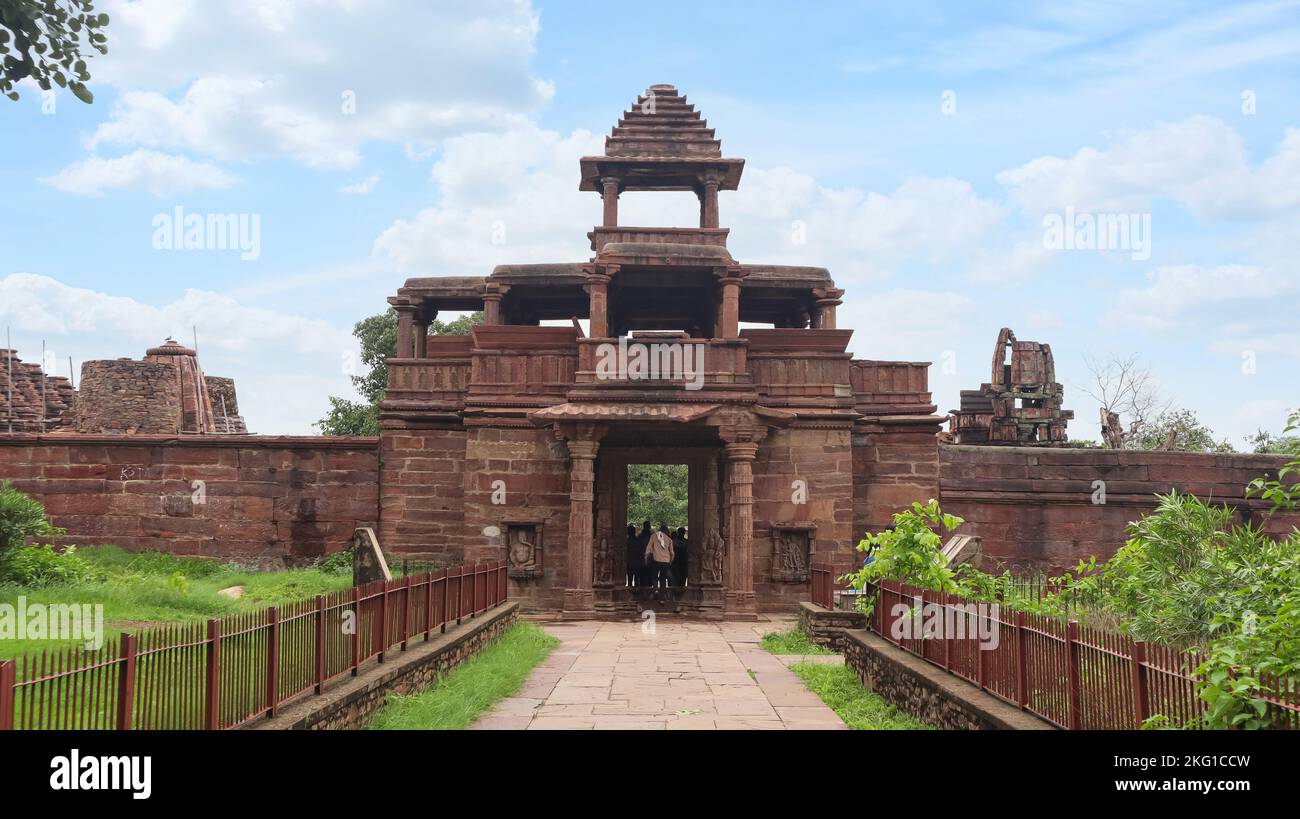 INDIA, RAJASTHAN, CHITTORGARH, July 2022, Devotee at entrance to ...