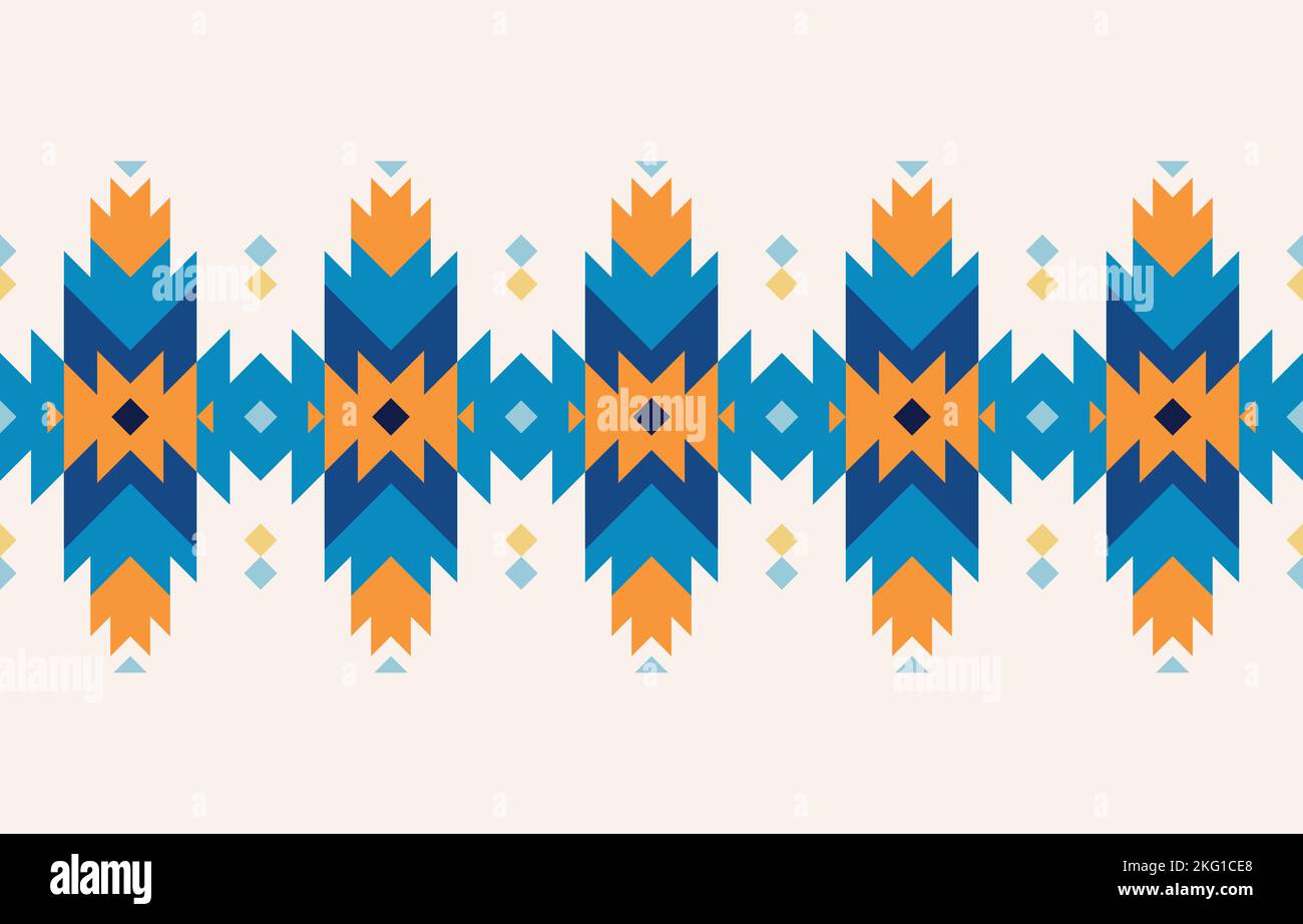 Vector seamless decorative ethnic pattern colorful geometric.American ...