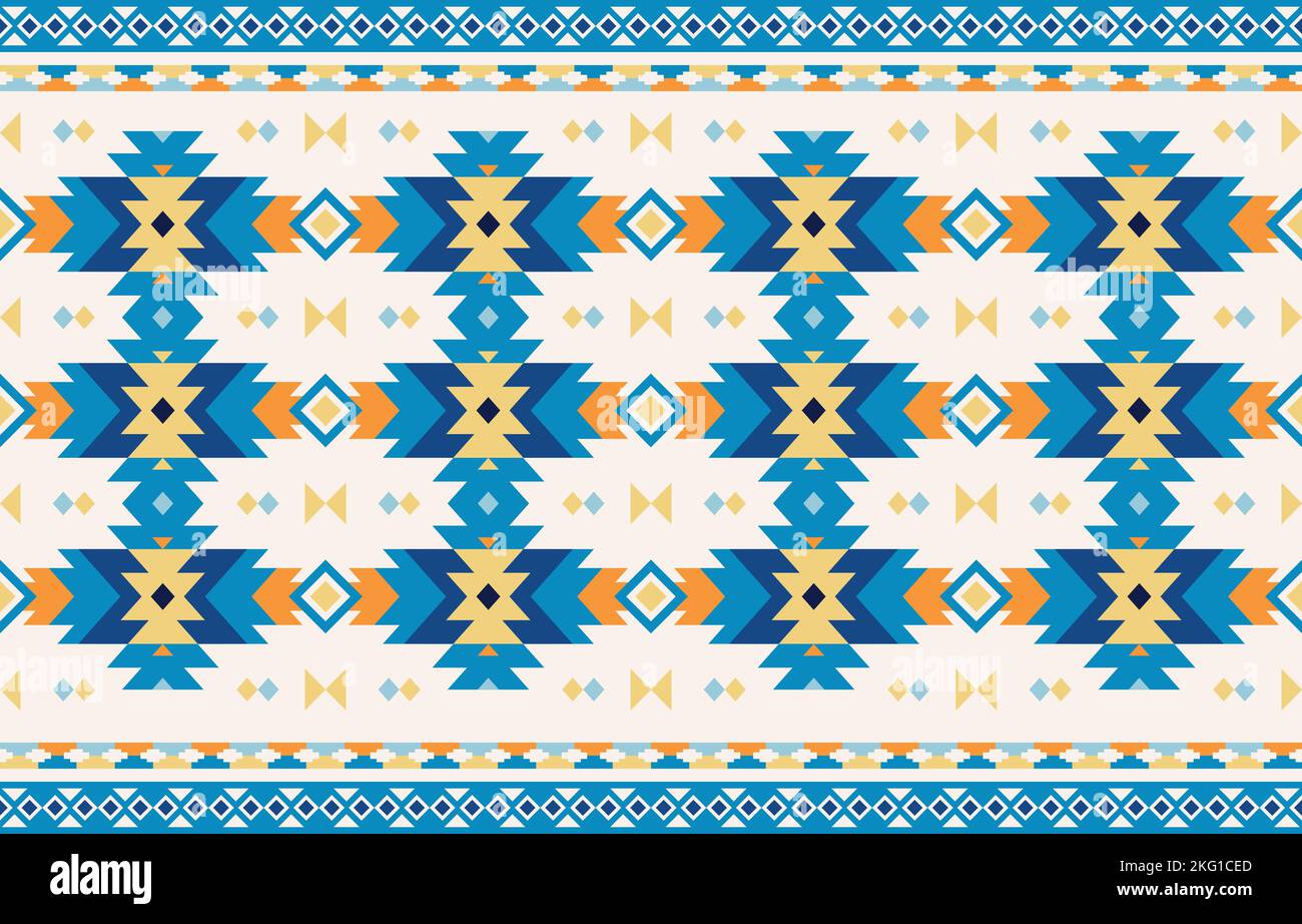 Vector seamless decorative ethnic pattern colorful geometric.American ...