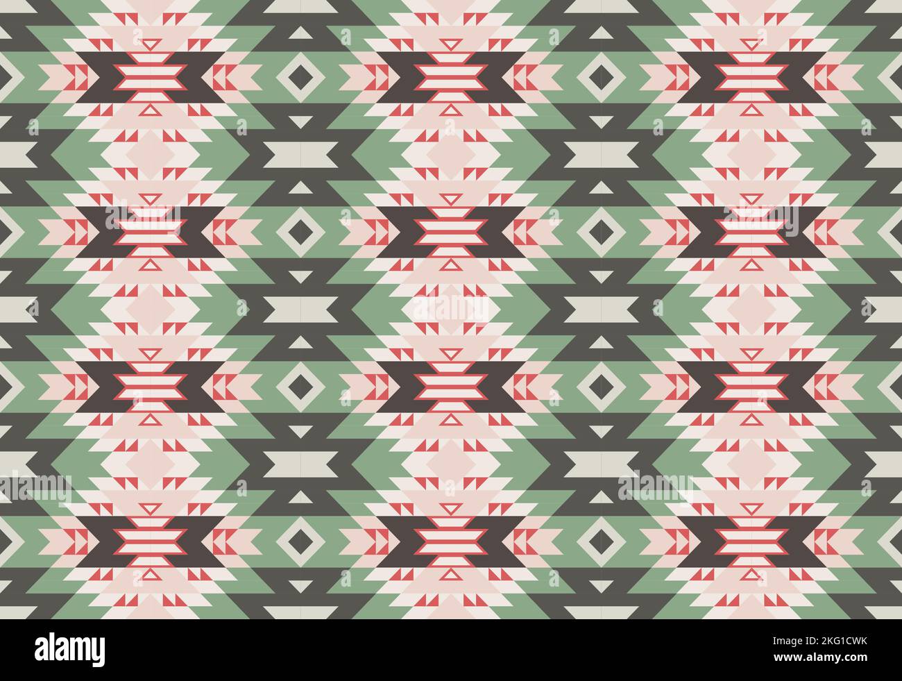 Vector seamless decorative ethnic pattern colorful geometric.American ...