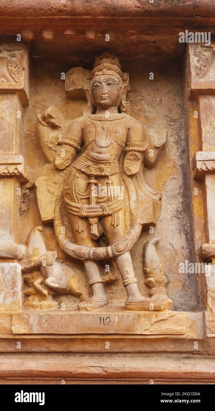 Broken Sculpture of Hindu God on the Mahadeva Temple, Menal ...
