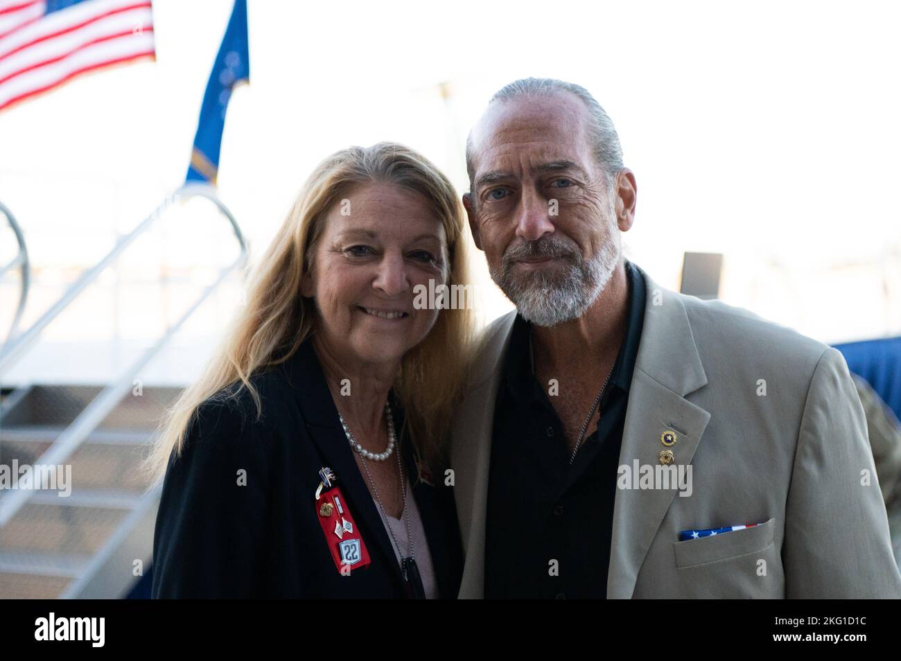 Mitch and Shannon Mesenburg, Gold Star parents, pose for a photo after ...