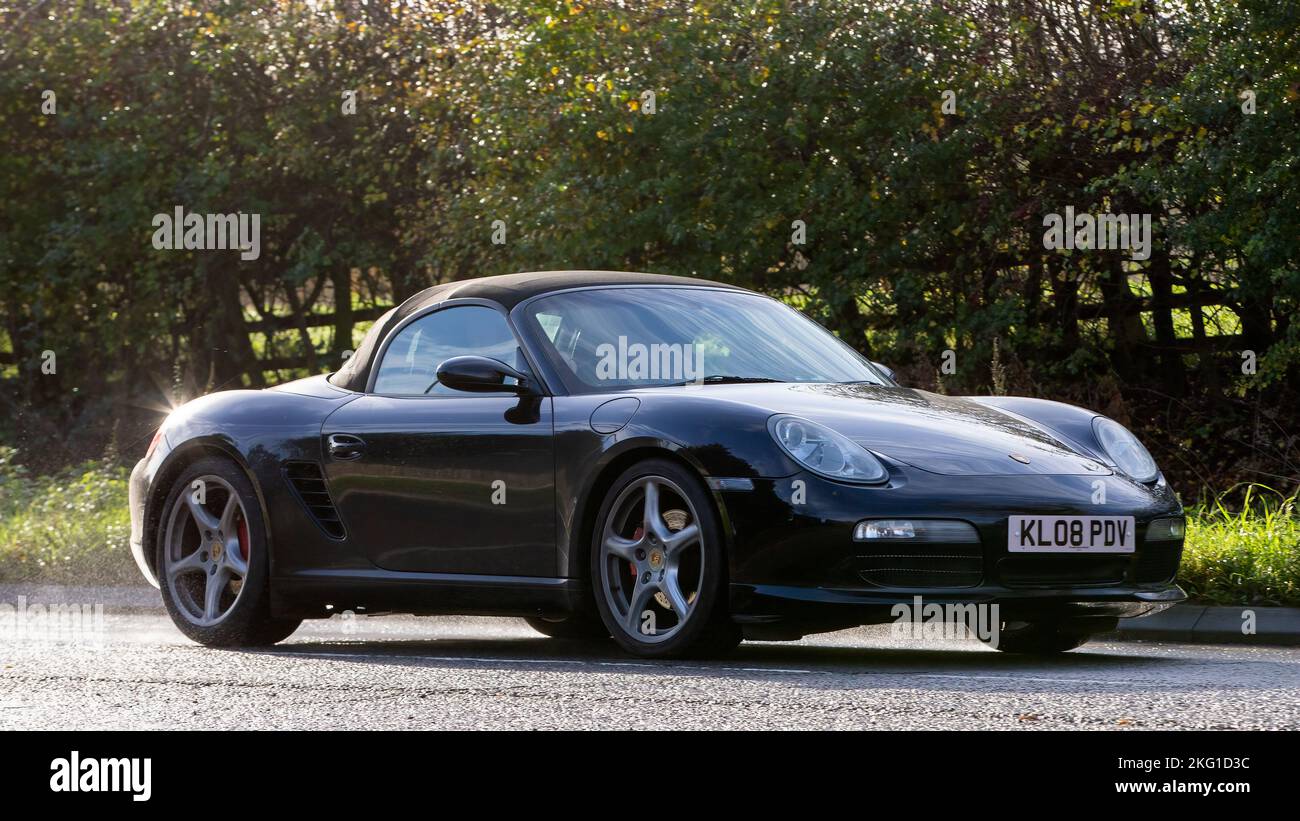 2008 black Porsche Boxster classic car Stock Photo - Alamy