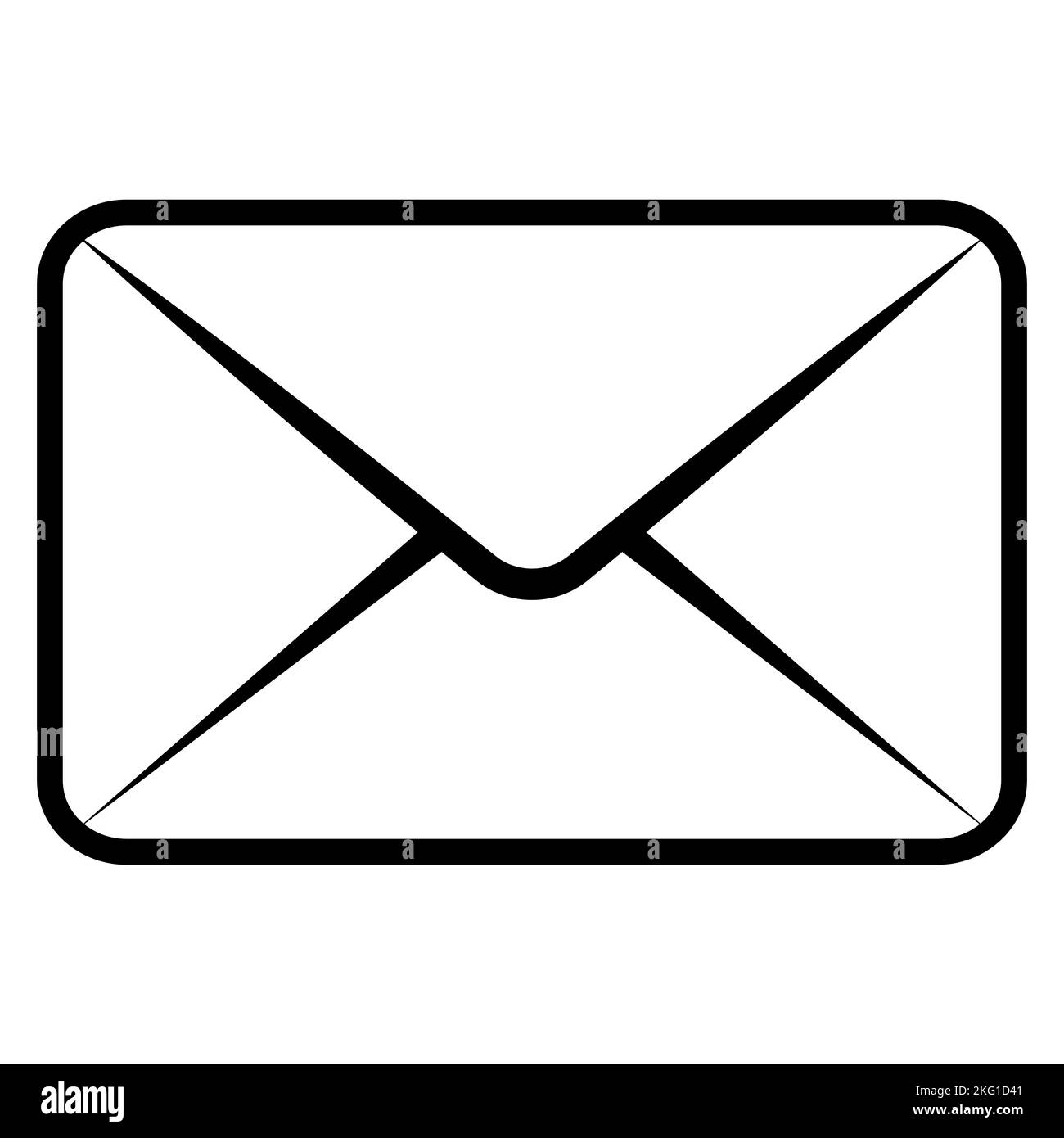 Mail icon letter envelope, message symbol, mailbox sms newsletter Stock ...