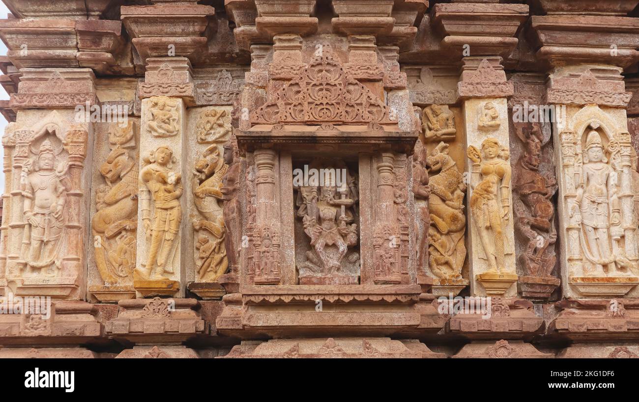 Sculptures of Hindu God and Goddess on the Mahadeva Temple, Menal ...
