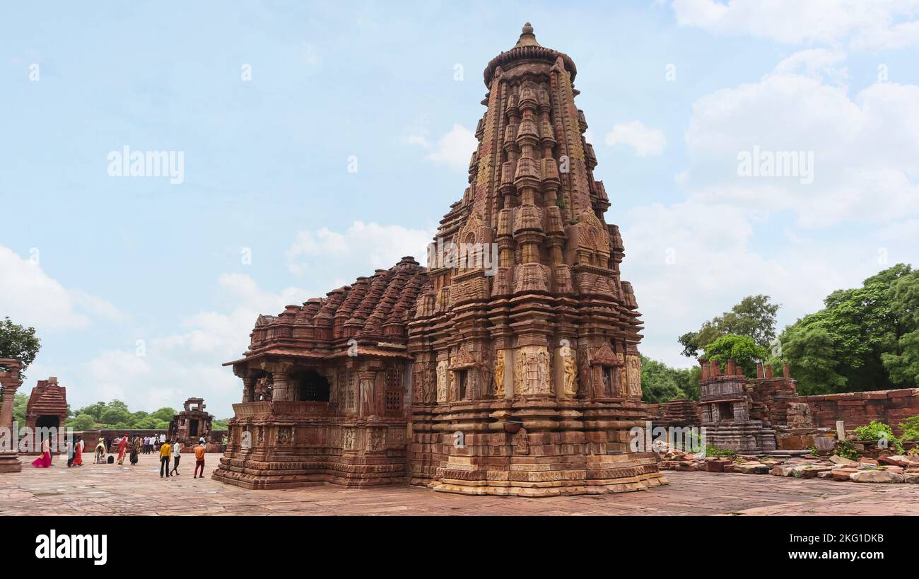INDIA, RAJASTHAN, CHITTORGARH, July 2022, Devotee at Mahadeva Temple ...