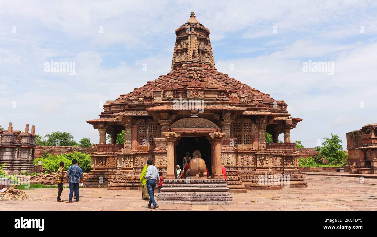 INDIA, RAJASTHAN, CHITTORGARH, July 2022, Devotee at Mahadeva Temple ...