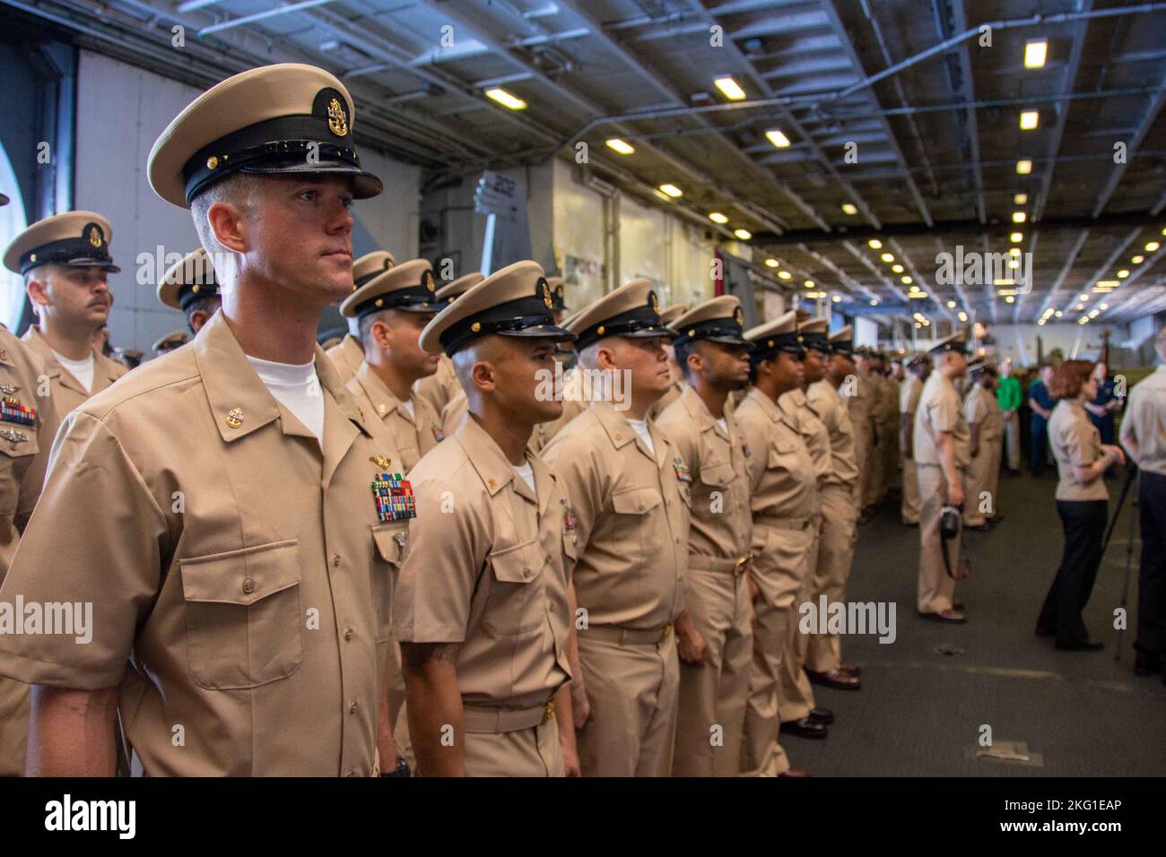 221022-N-RC359-1253 PHILIPPINE SEA (Oct. 22, 2022) Newly-pinned chief ...