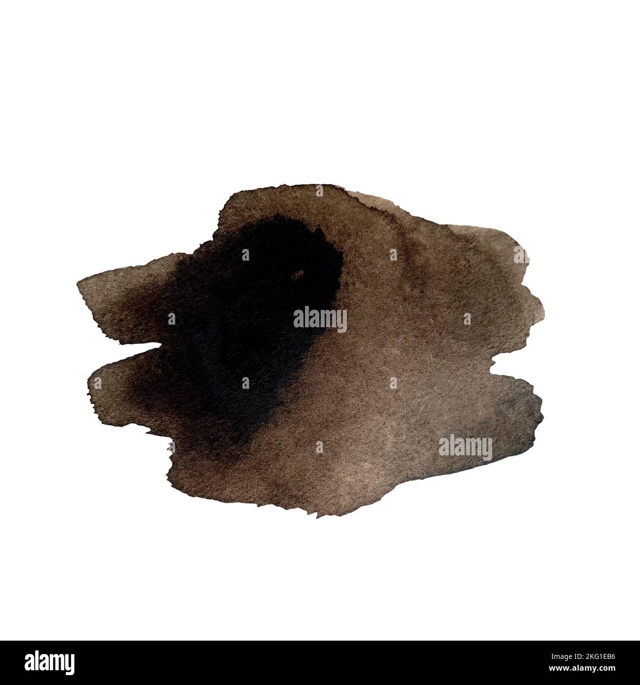 Black blot drop stain a watercolor illustration Stock Photo - Alamy