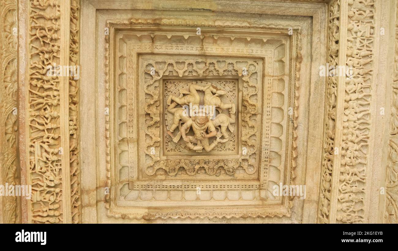 Depiction of akichaka, a bearded man with five bodies representing the ...