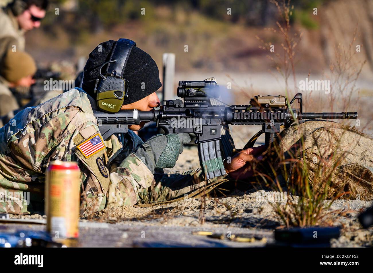 A U.S. Army Soldier with the 1-114th Infantry Regiment, 44th Infantry ...