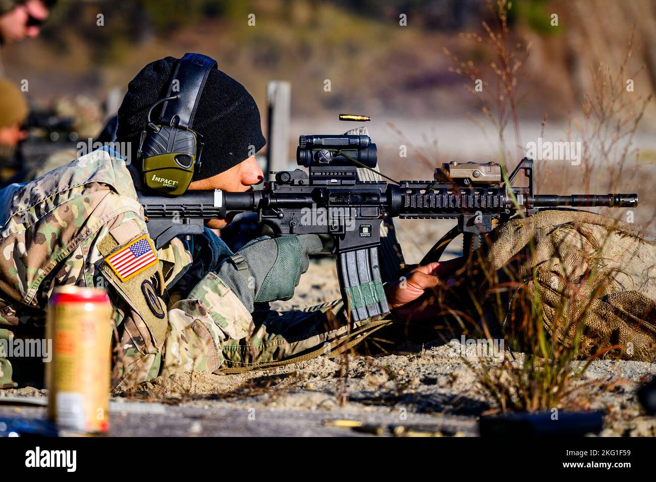 A U.S. Army Soldier with the 1-114th Infantry Regiment, 44th Infantry ...