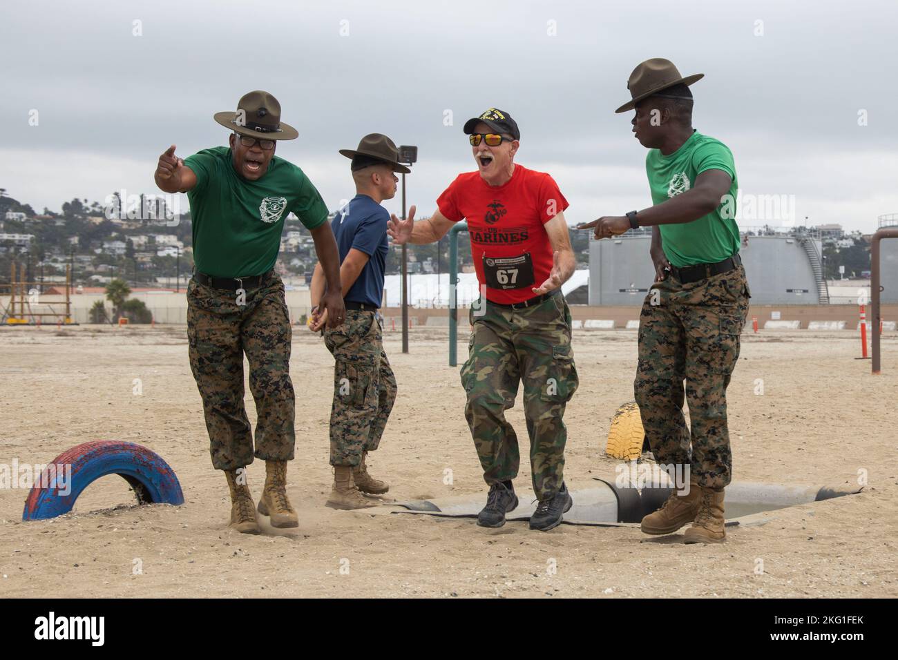 A Boot Camp Challenge participant runs in a race at Marine Corps ...
