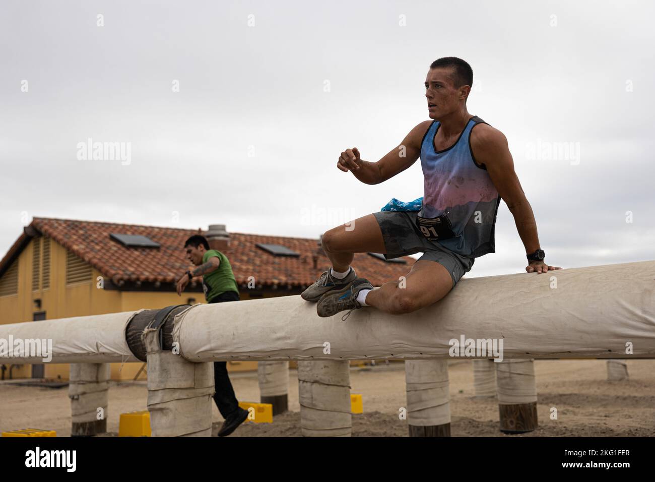 Boot Camp Challenge participants run in a race at Marine Corps Recruit ...