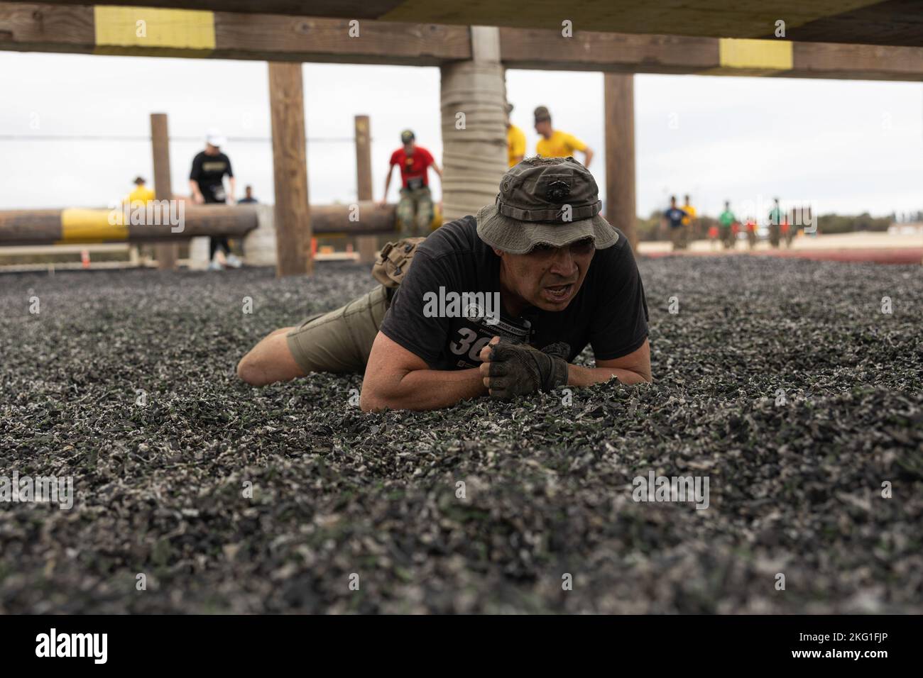 Boot Camp Challenge participants run in a race at Marine Corps Recruit ...