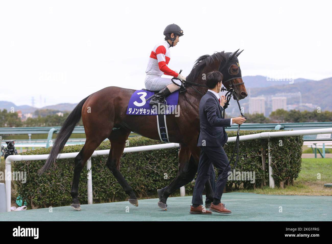 Hyogo, Japan. 20th Nov, 2022. Danon the Kid and Yuichi Kitamura before ...