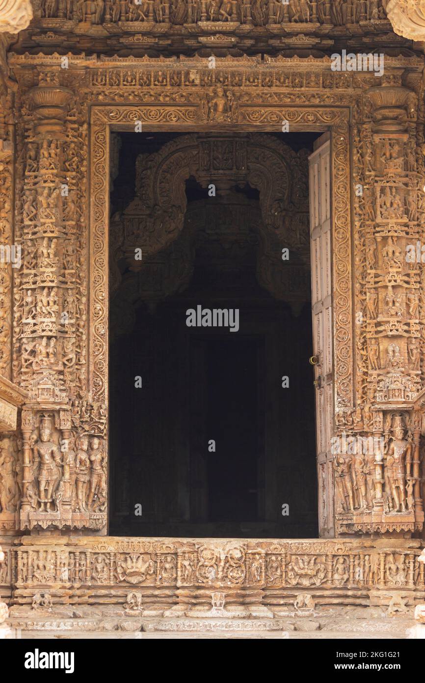 Carved shrine entrance of Sas Bahu or Sahastra Bahu Temple, Nagda ...