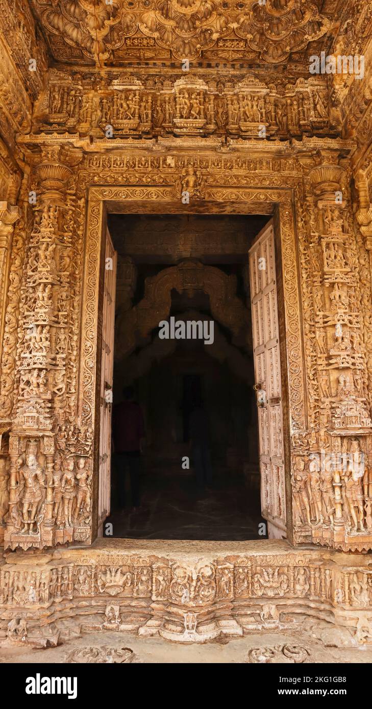 Carved Entrance of Sas Bahu or Sahastra Bahu Temple, Nagda, Rajasthan ...