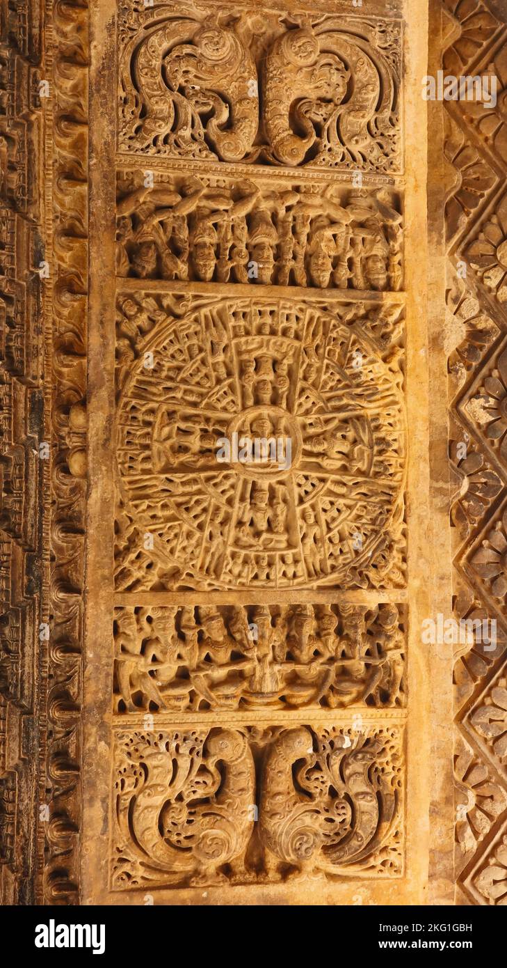 Carved Details on the Sas Bahu or Sahastra Bahu Temple, Nagda ...