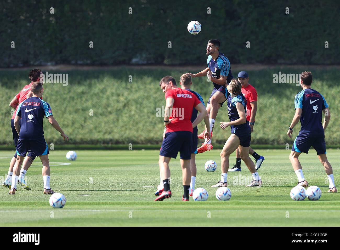 Doha, Qatar. 21st Nov, 2022. Martin Erlic of Croatia during Croatia ...