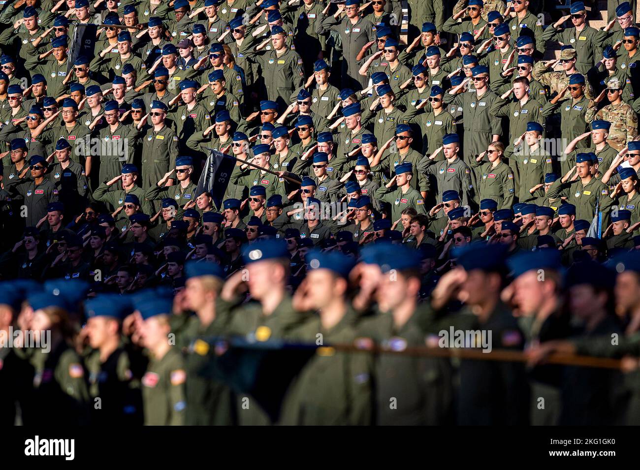 U.S. AIR FORCE ACADEMY, Colo. – Air Force Academy cadets salute during ...