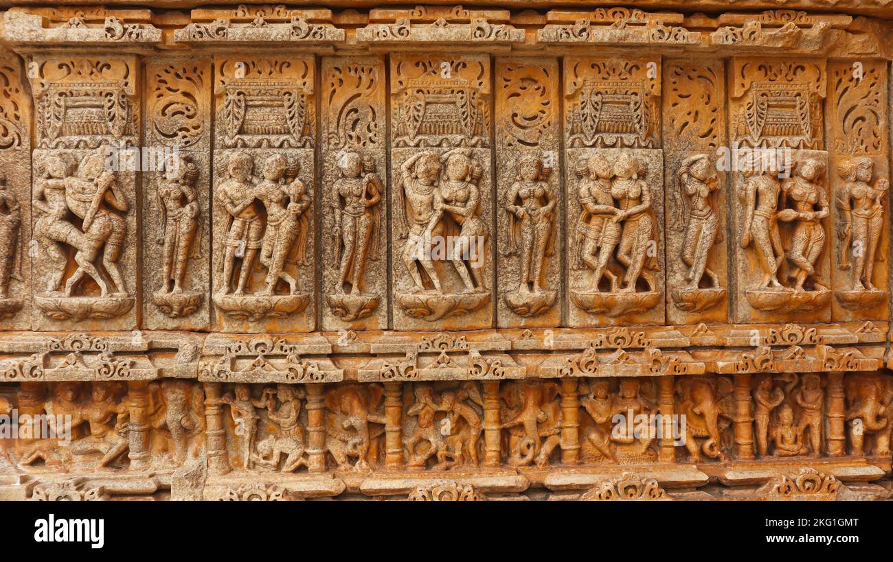 Carvings of Couple on the Sas Bahu or Sahastra Bahu Temple, Nagda ...
