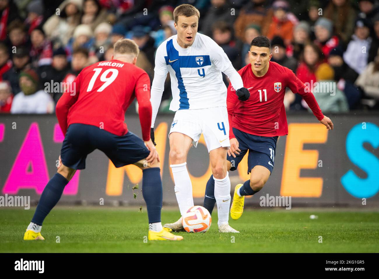 Oslo, Norway. 20th Nov, 2022. Robert Ivanov (4) of Finland seen during ...