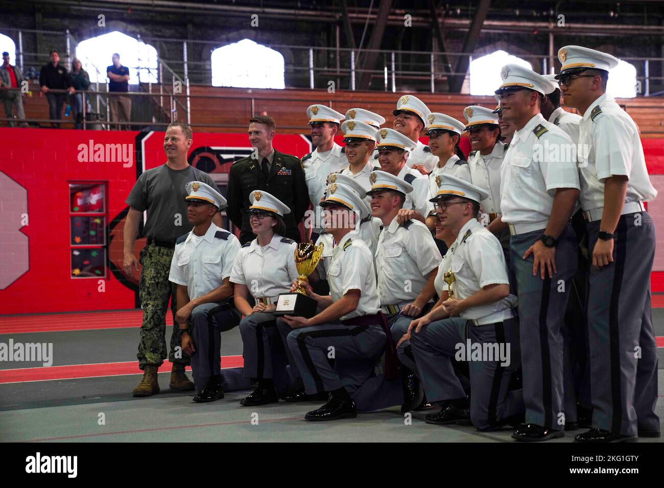 U.S. Military Academy West Point cadets pose for a photo following ...