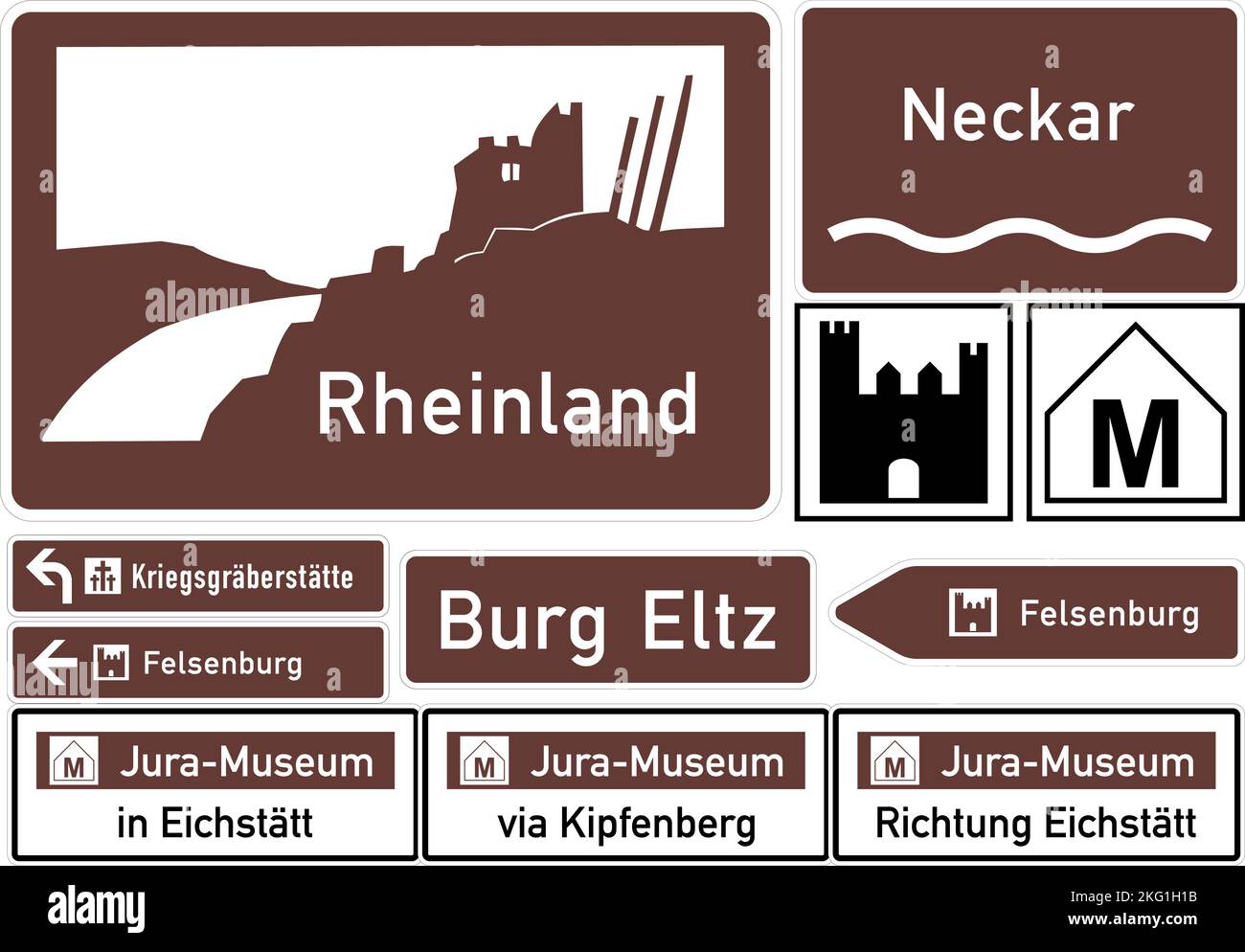 Tourist Information Signs, Road signs that provide tourist information ...