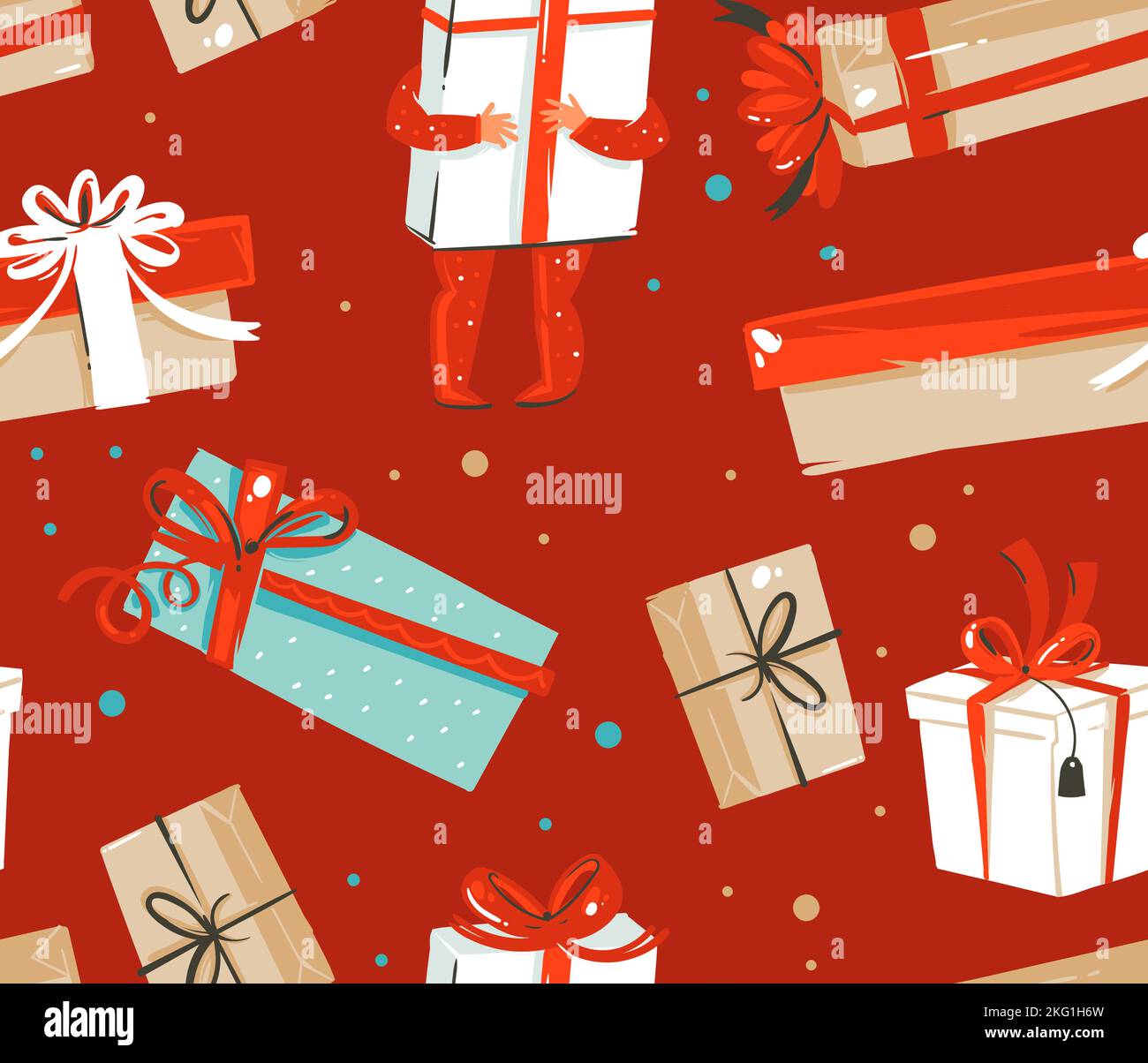 Hand drawn vector abstract fun stock flat Merry Christmas,and Happy New ...