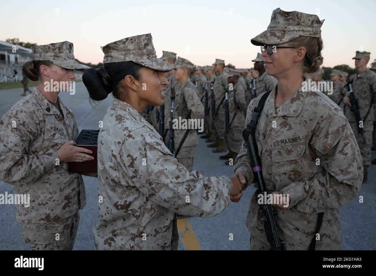 A Drill Instructor with Papa Company, 4th Recruit Training Battalion ...