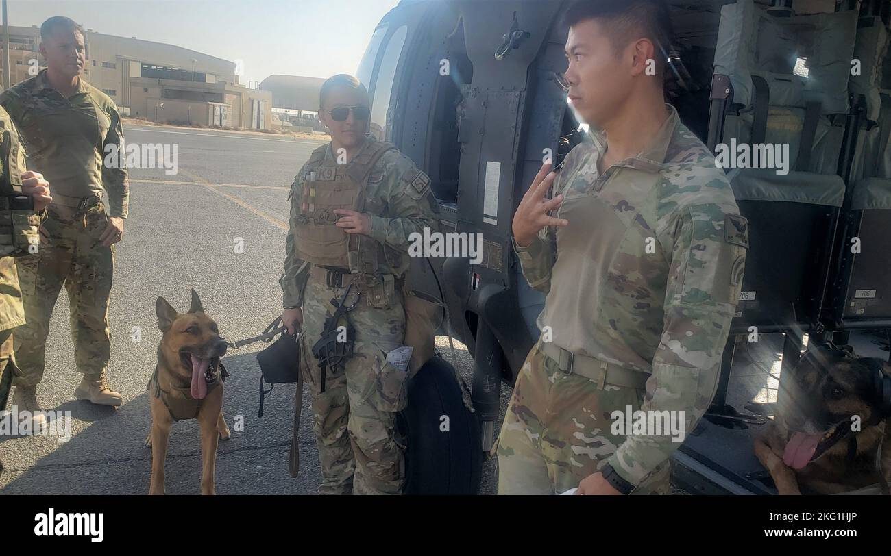 U.S. Army Spc. Jason Lo, a UH-60M Black Hawk crew chief for Bravo ...
