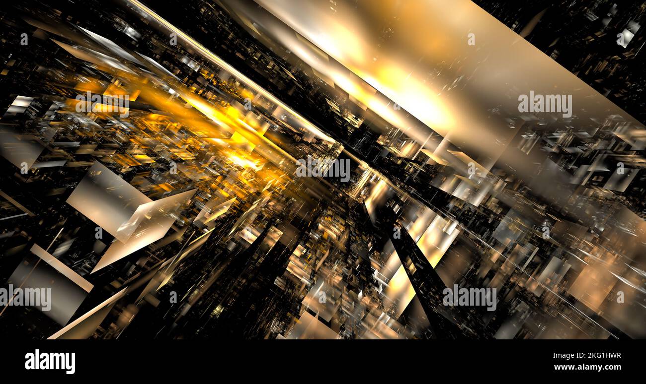 Computer generated abstract tehnology image. Three-dimensional 3D ...