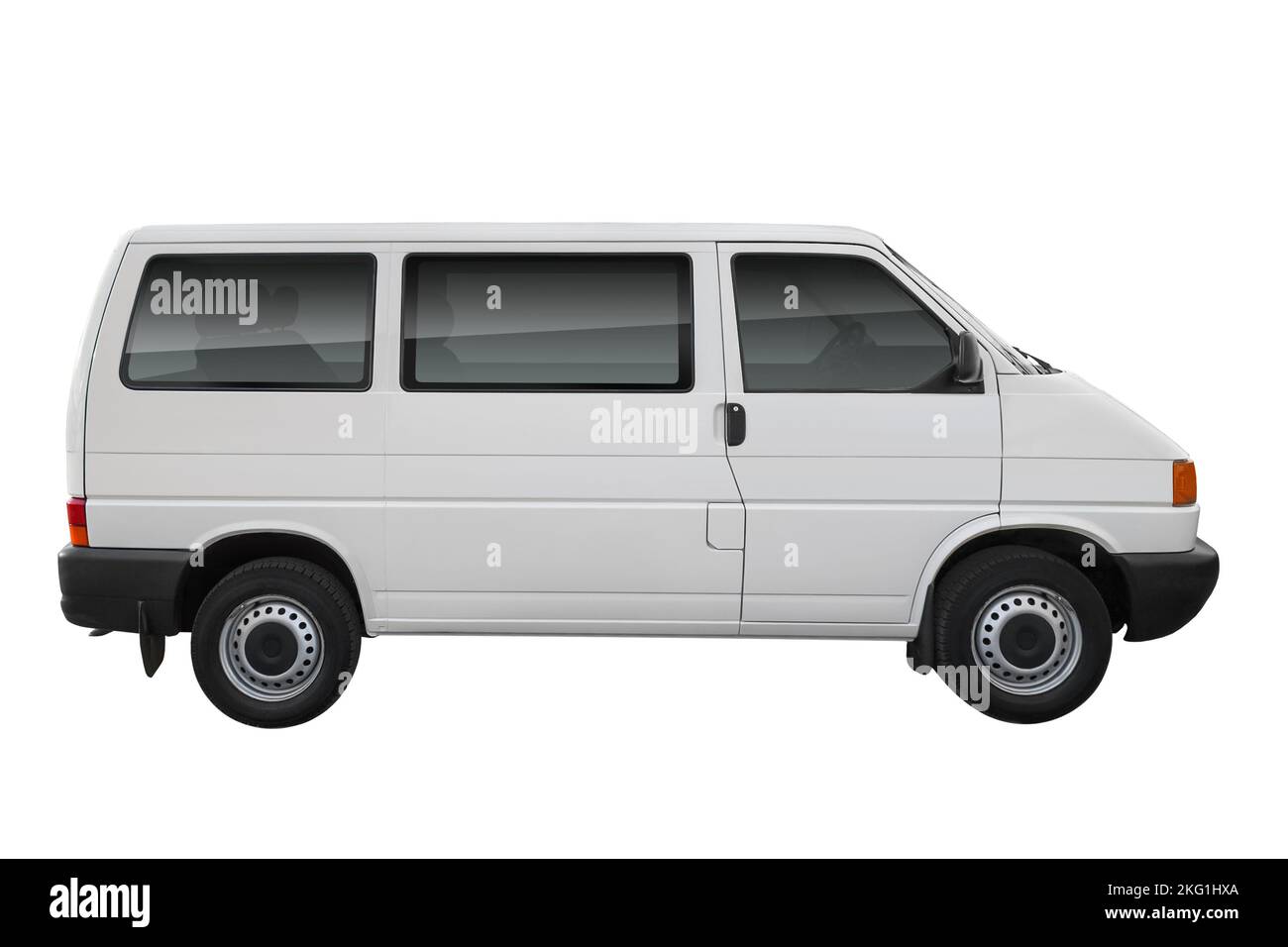 white minivan. side view. isolated on white background Stock Photo - Alamy