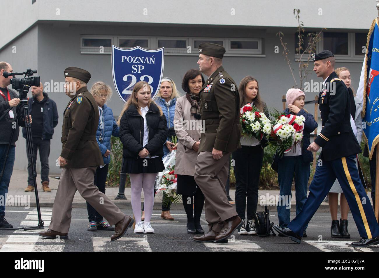 From left to right, U.S. Army Area Support Group Poland Commander Col ...