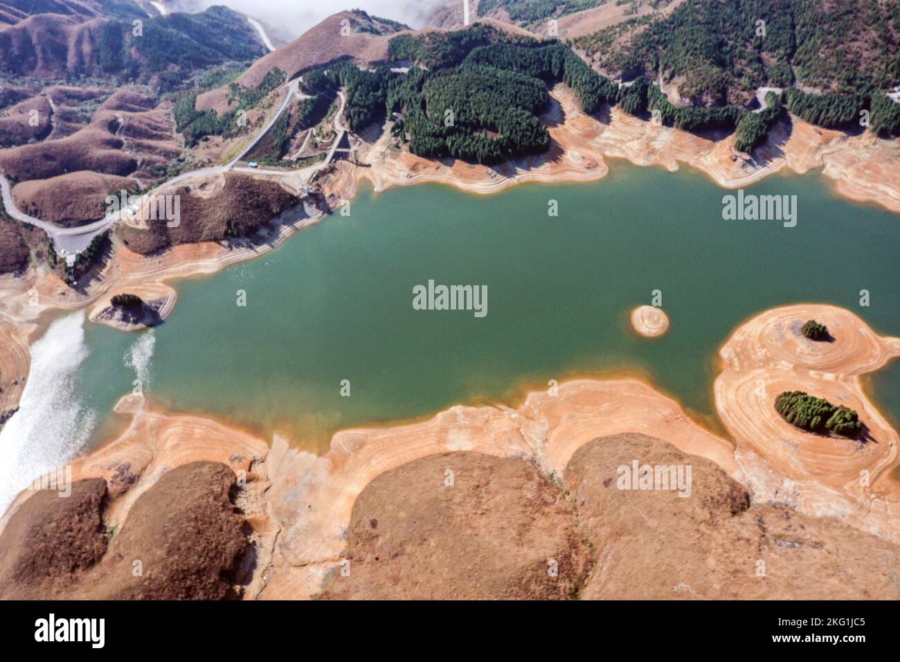 Aerial photos show the splendid views of Tianhu Naitonal Wetland Park ...