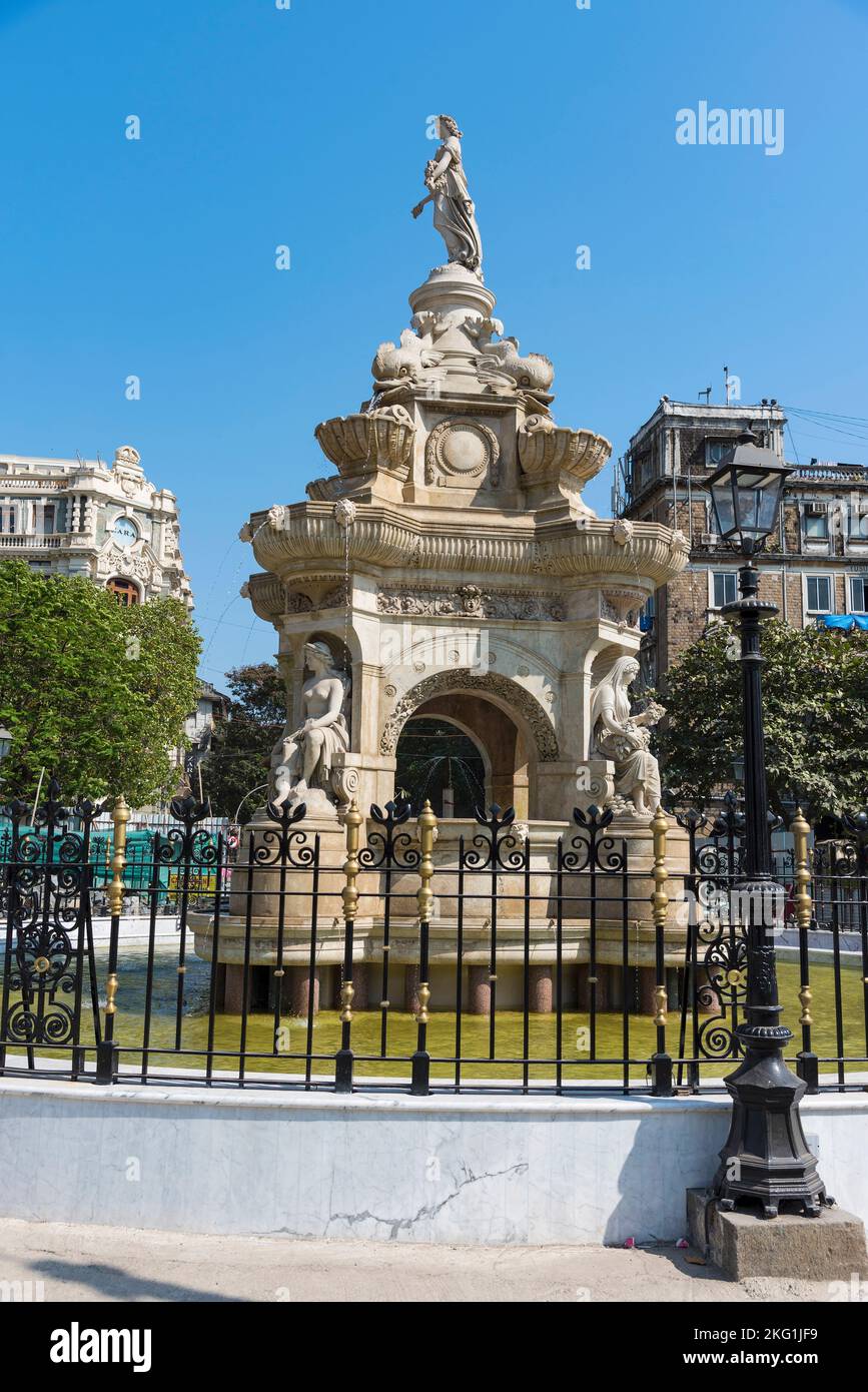 Flora Fountain, Hutatma Chowk, Bombay, Mumbai, Maharashtra, India Stock ...