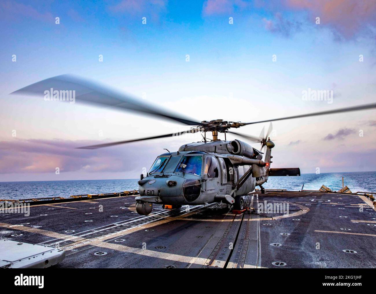 221023-N-YD731-1064 ADRIATIC SEA (Oct. 23, 2022) An MH-60S Nighthawk ...