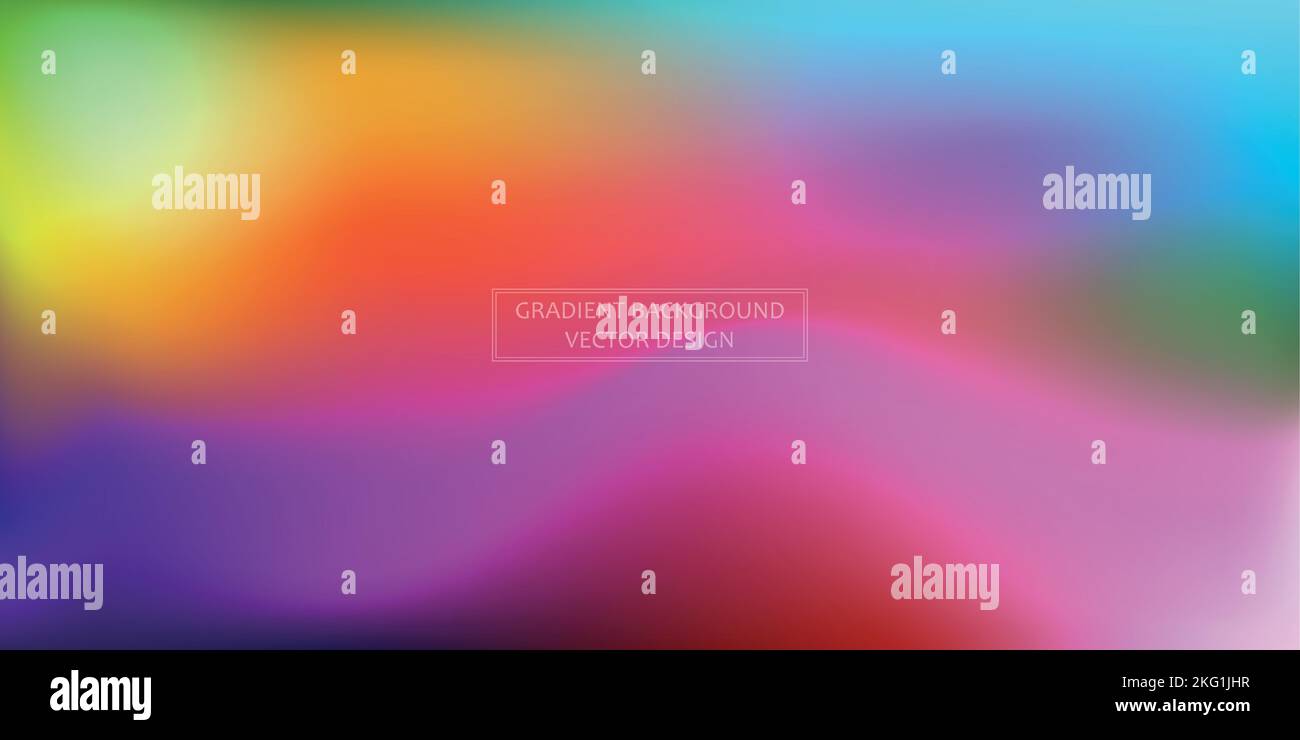 Panoramic web template multicolor gradient background, stylish design ...