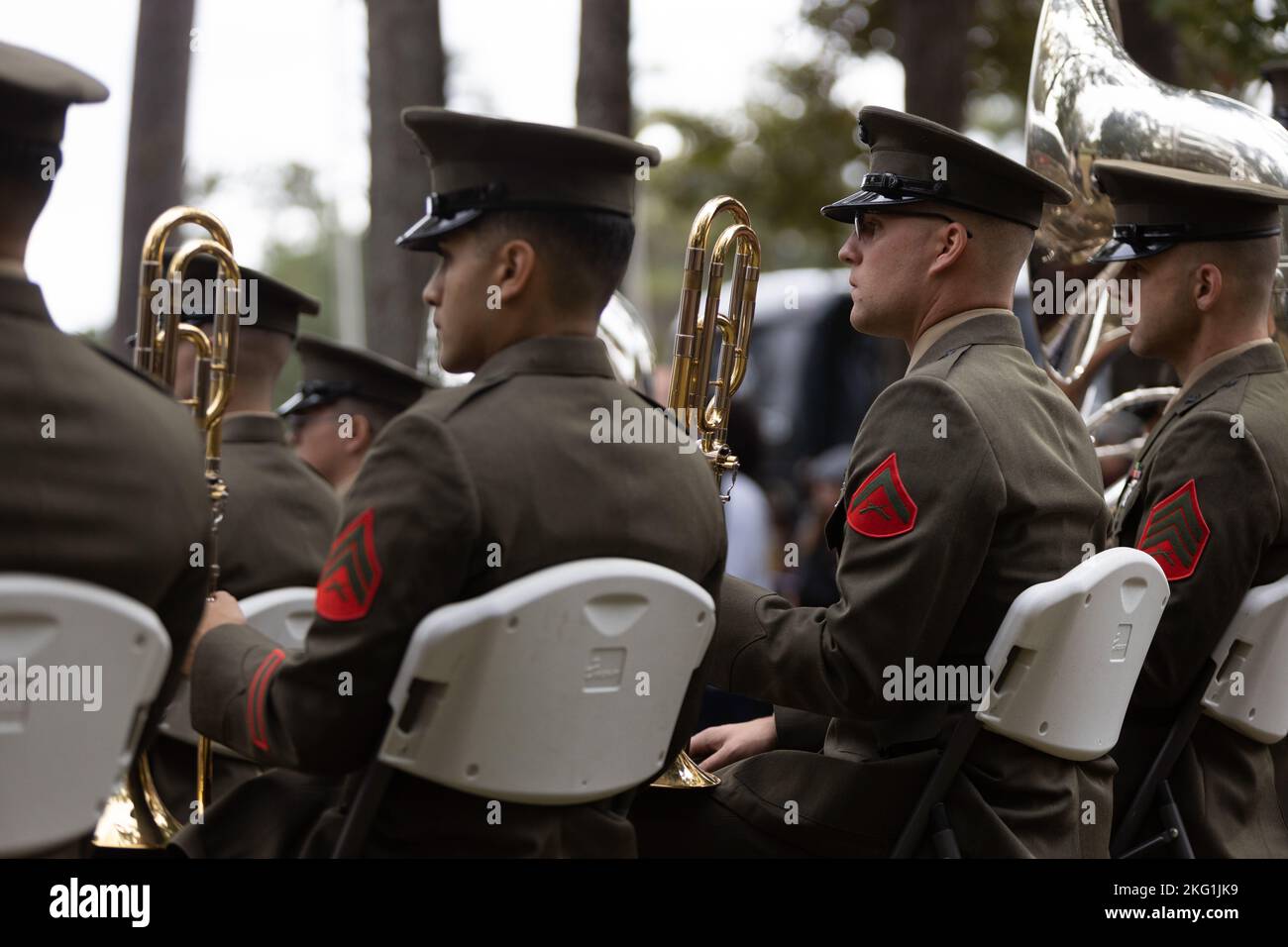 U.S. Marines with the 2d Marine Division band attend the 39th Beirut ...