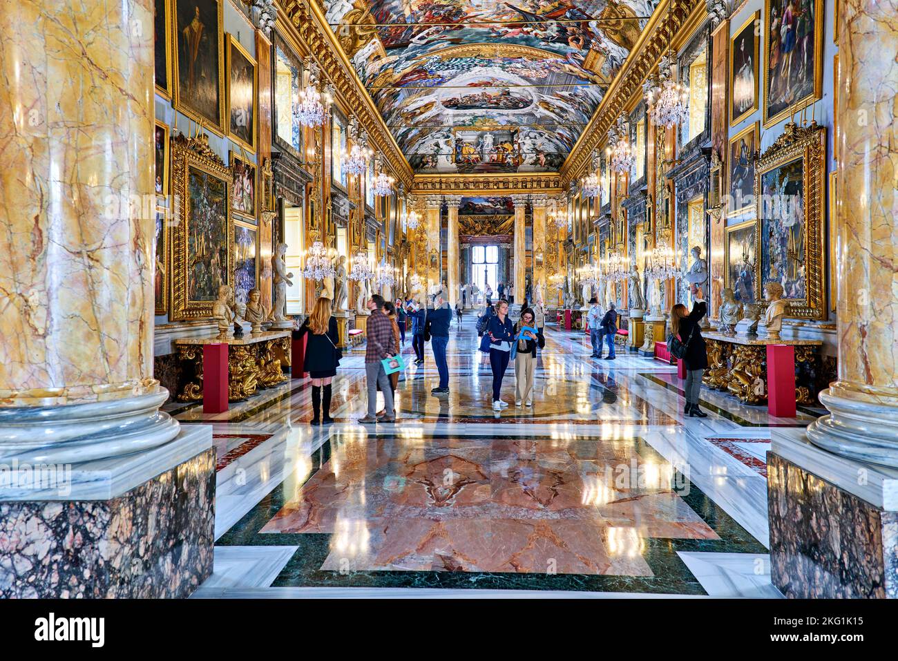 Rome Lazio Italy. Colonna Art Gallery in Palazzo Colonna. The Great ...
